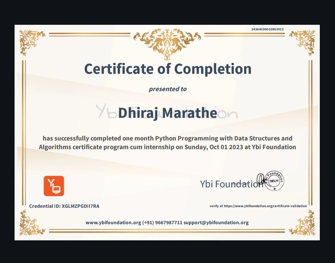 MARATHE DHIRAJ on LinkedIn: #ybifoundation MARATHE DHIRAJ on LinkedIn: #ybifoundation
