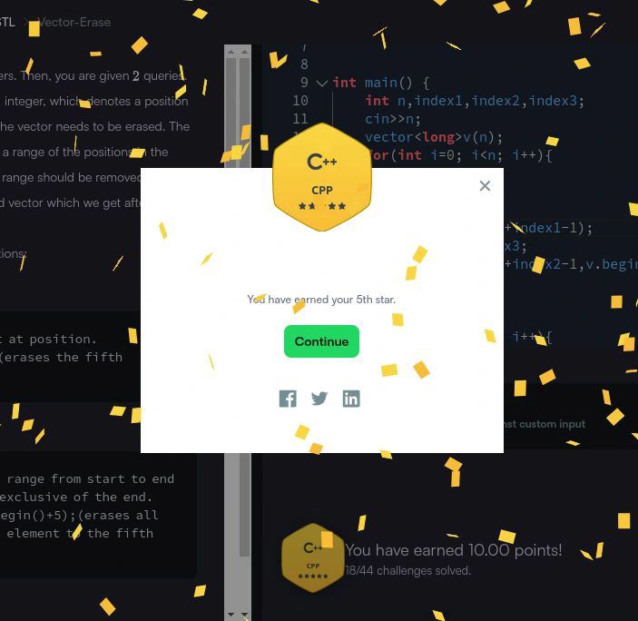 Vishal Chaurasiya on LinkedIn: Completed 5th star ⭐ on HackerRank ... Vishal Chaurasiya on LinkedIn: Completed 5th star ⭐ on HackerRank ...