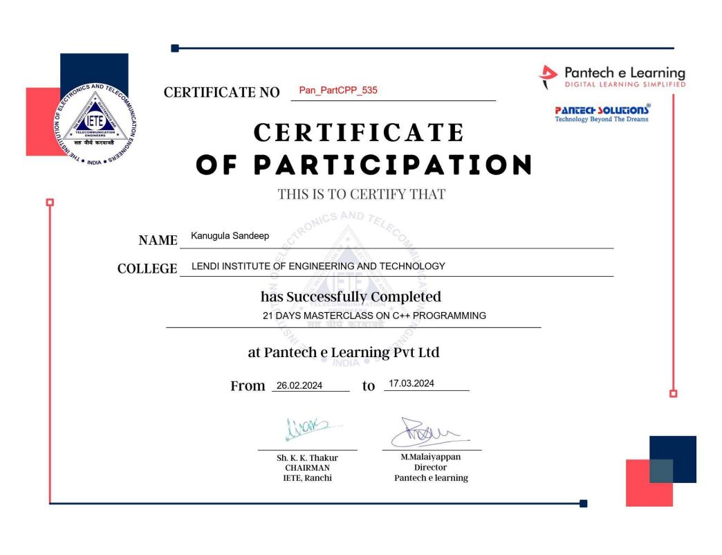 Sandeep Kanugula on LinkedIn: #cpp #cplusplus #programming #codinglife ... Sandeep Kanugula on LinkedIn: #cpp #cplusplus #programming #codinglife ...