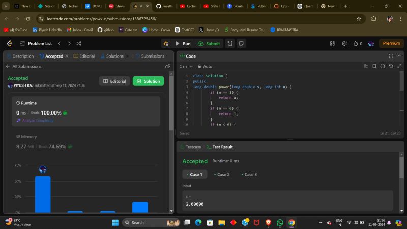 Day 73 of LeetCode coding challenge | Piyush Raj posted on the topic ... Day 73 of LeetCode coding challenge | Piyush Raj posted on the topic ...