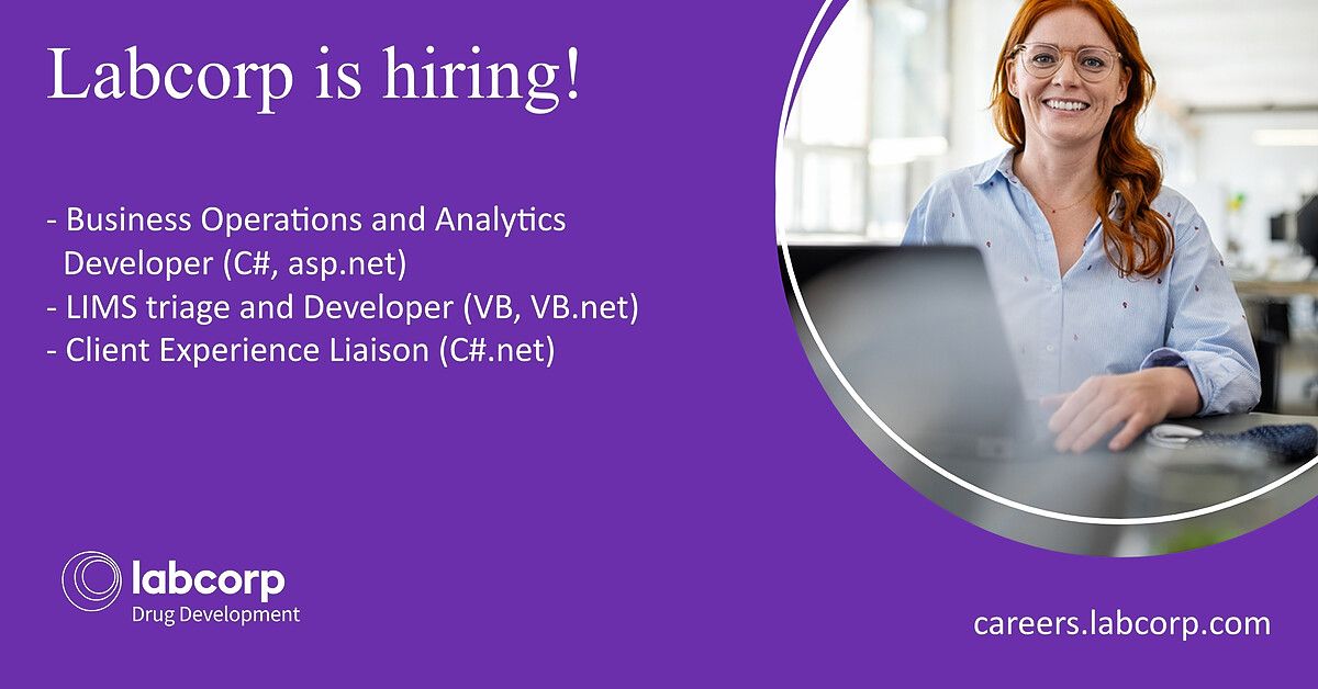 Saravanan K on LinkedIn: #labcorpdrugdevelopment #csharpdeveloper # ... Saravanan K on LinkedIn: #labcorpdrugdevelopment #csharpdeveloper # ...