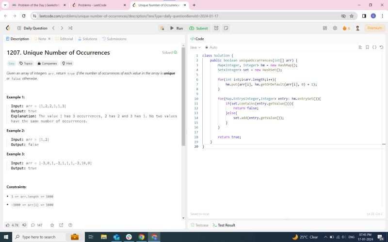 Day38 of #50daysofcodechallenge: Unique Number of Occurrences ... Day38 of #50daysofcodechallenge: Unique Number of Occurrences ...