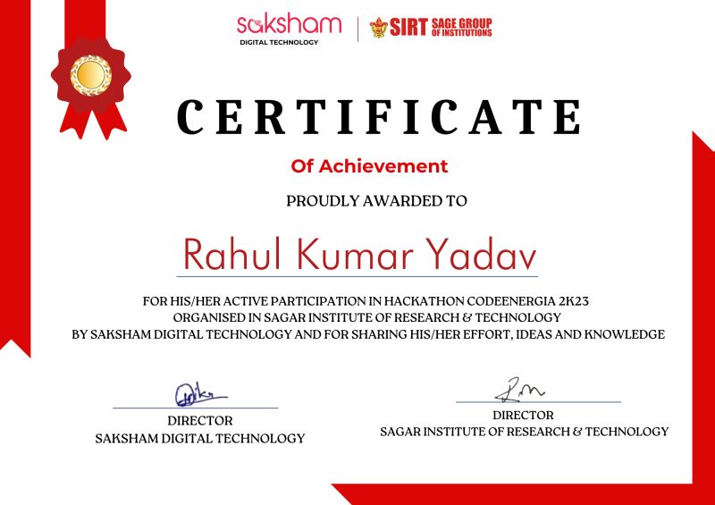 Rahul Kumar yadav on LinkedIn: #hackathon Rahul Kumar yadav on LinkedIn: #hackathon