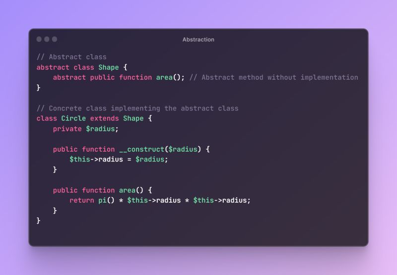 Stephan van Zyl on LinkedIn: #oop #abstraction #php #cleancode Stephan van Zyl on LinkedIn: #oop #abstraction #php #cleancode