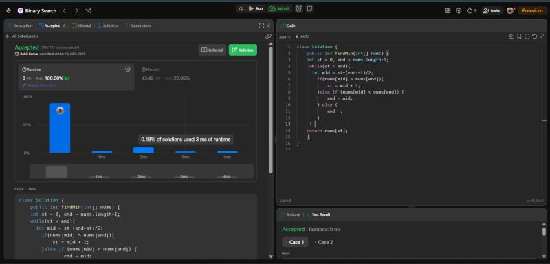 #leetcode #codingchallenge #dsa #binarysearch #consistency #250leetcode ... #leetcode #codingchallenge #dsa #binarysearch #consistency #250leetcode ...