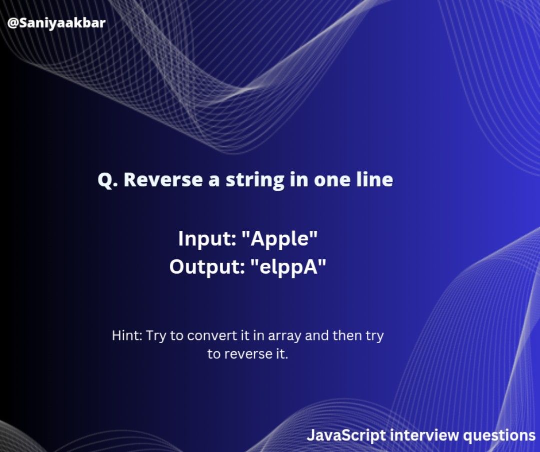 Saniya Akbar on LinkedIn: #javascriptinterviewquestion #codingchallenge ... Saniya Akbar on LinkedIn: #javascriptinterviewquestion #codingchallenge ...