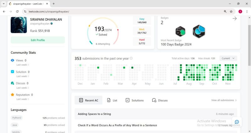 SIRAPANI DHAYALAN on LinkedIn: #codingjourney #leetcode ... SIRAPANI DHAYALAN on LinkedIn: #codingjourney #leetcode ...