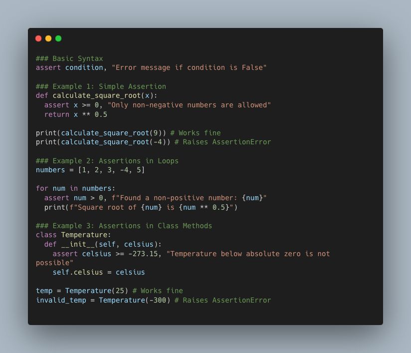 Shrey Baheti on LinkedIn: Python Tip: Ace Your Assertions! Let's talk ... Shrey Baheti on LinkedIn: Python Tip: Ace Your Assertions! Let's talk ...