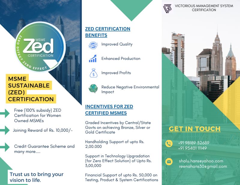 Sonam Singh on LinkedIn: MSME Sustainable (ZED) Certification is an ... Sonam Singh on LinkedIn: MSME Sustainable (ZED) Certification is an ...