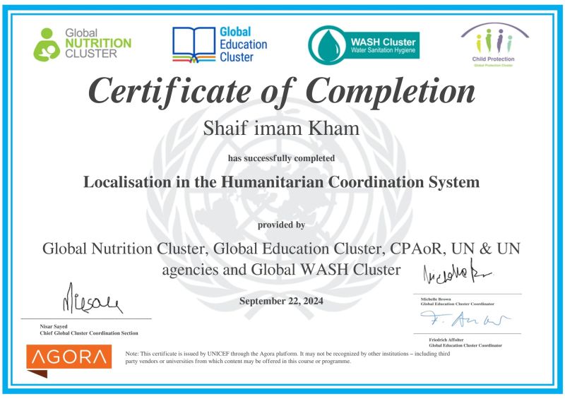 Shaif imam khan on LinkedIn: #unicef #emergencypreparedness # ... Shaif imam khan on LinkedIn: #unicef #emergencypreparedness # ...