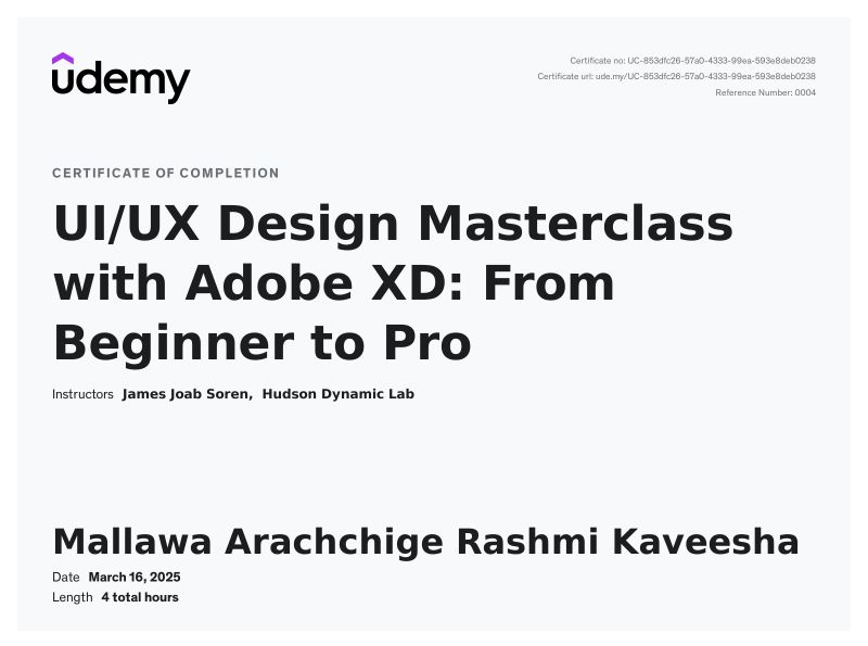 I’m happy to share that I’ve obtained a new certification: UI/UX Design ... I’m happy to share that I’ve obtained a new certification: UI/UX Design ...