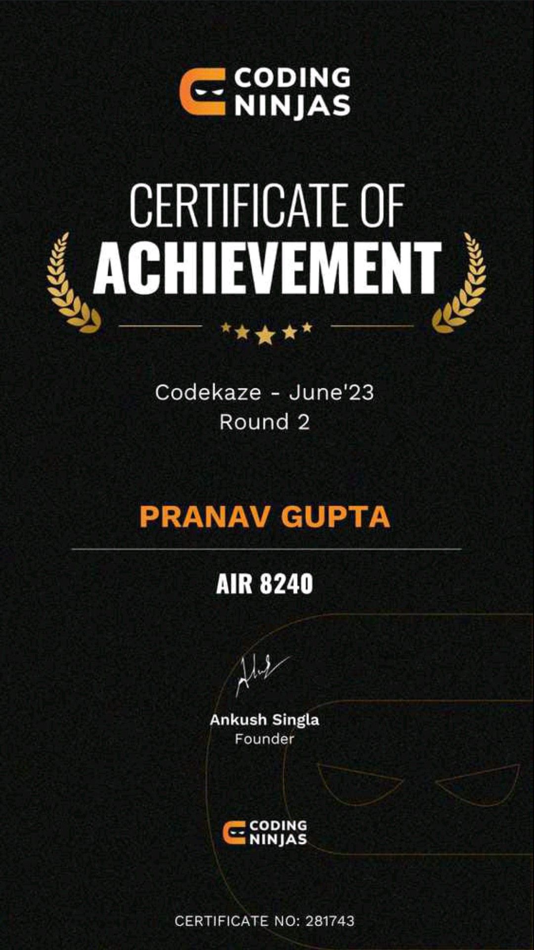 Pranav Gupta on LinkedIn: #share #codingninjas #codekaze2023 # ... Pranav Gupta on LinkedIn: #share #codingninjas #codekaze2023 # ...
