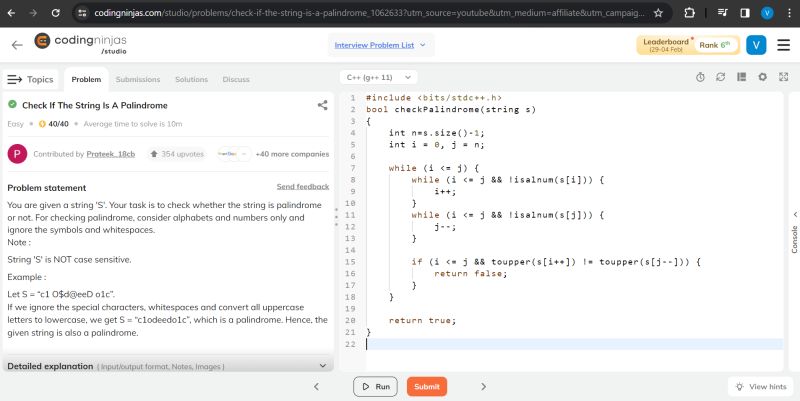 Day 18 of #100daysofcode challenge: strings on Coding Ninjas | Vansh ... Day 18 of #100daysofcode challenge: strings on Coding Ninjas | Vansh ...