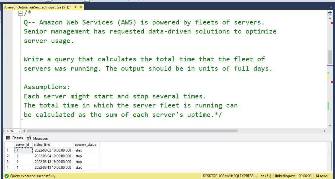 Sneha Kulkarni on LinkedIn: #sql #sqlserver #dataanalytics # ... Sneha Kulkarni on LinkedIn: #sql #sqlserver #dataanalytics # ...