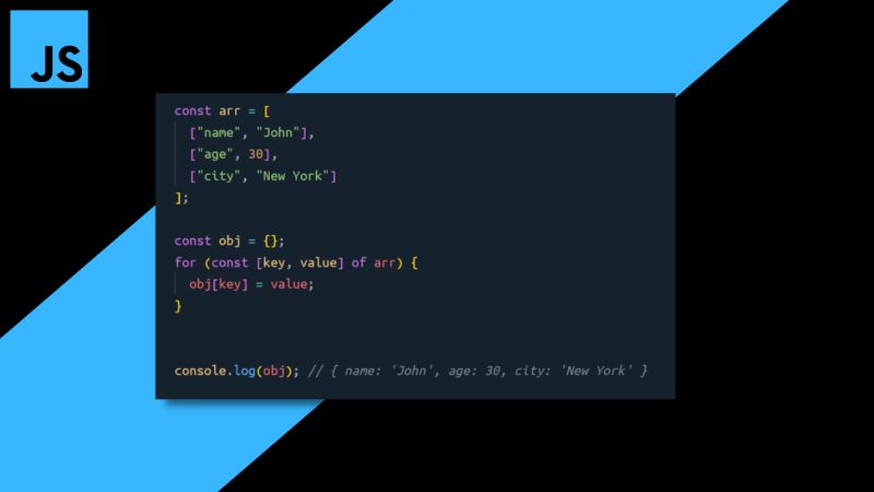How to convert a 2D array into an object | Codey Maze posted on the ... How to convert a 2D array into an object | Codey Maze posted on the ...