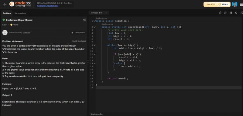 Anshul kirar on LinkedIn: #ninjaslayground #codingninjas #chellenge # ... Anshul kirar on LinkedIn: #ninjaslayground #codingninjas #chellenge # ...