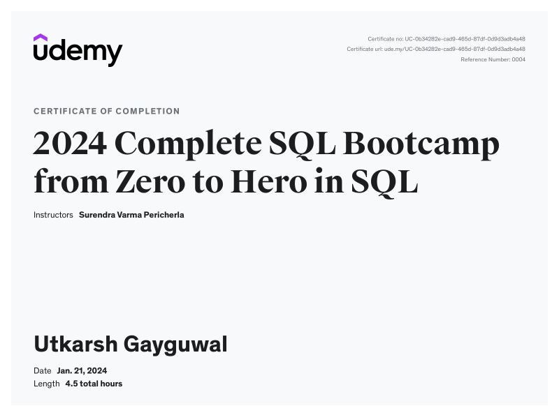 Utkarsh Gayguwal on LinkedIn: #sql #learning #lectures #experience # ... Utkarsh Gayguwal on LinkedIn: #sql #learning #lectures #experience # ...