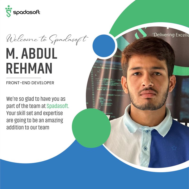Spadasoft on LinkedIn: #welcomeabdul #frontenddeveloper # ... Spadasoft on LinkedIn: #welcomeabdul #frontenddeveloper # ...