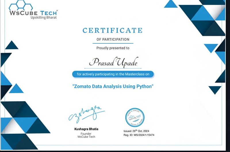 Prasad Upade on LinkedIn: #dataanalysis #python #zomato #fooddelivery # ... Prasad Upade on LinkedIn: #dataanalysis #python #zomato #fooddelivery # ...