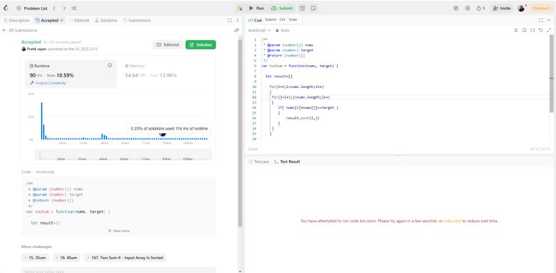 Pratik zajam on LinkedIn: I recently tackled the Two Sum problem on ... Pratik zajam on LinkedIn: I recently tackled the Two Sum problem on ...