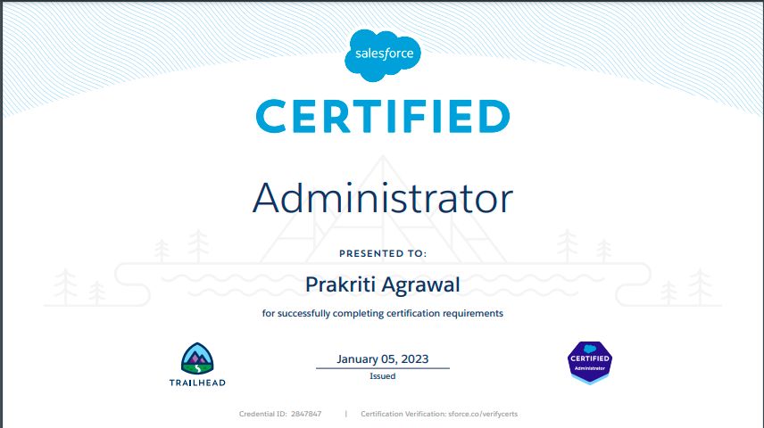 Prakriti Agrawal on LinkedIn: #salesforceadministrator # ... Prakriti Agrawal on LinkedIn: #salesforceadministrator # ...