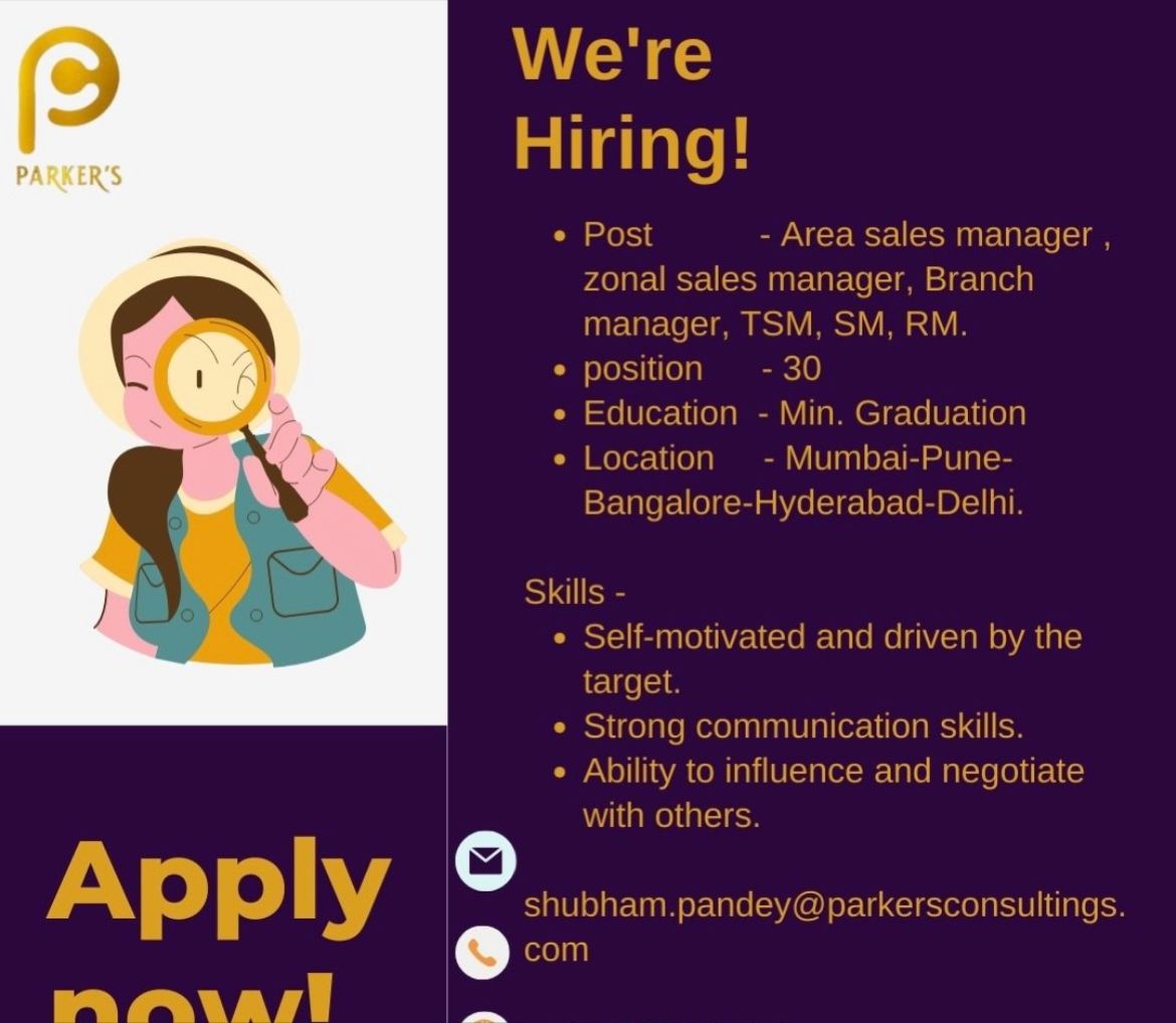 #Hiring For Pune -/ Mumbai location | Shubham Pandey #Hiring For Pune -/ Mumbai location | Shubham Pandey
