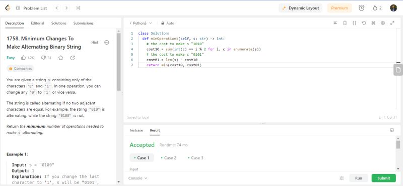 Day 84 of #100daysofcodechallenge: Binary String Problem Solving ... Day 84 of #100daysofcodechallenge: Binary String Problem Solving ...