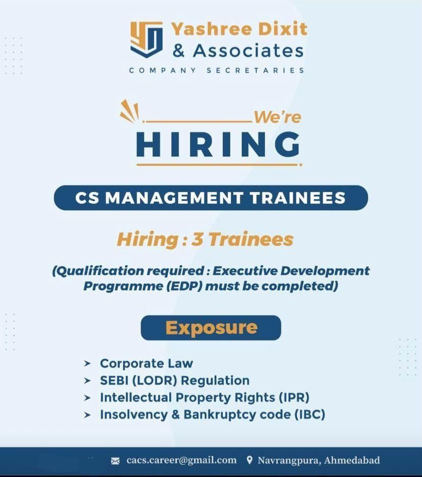 Dr. CS Yashree Dixit on LinkedIn: #hiring #cs #students #executive # ... Dr. CS Yashree Dixit on LinkedIn: #hiring #cs #students #executive # ...