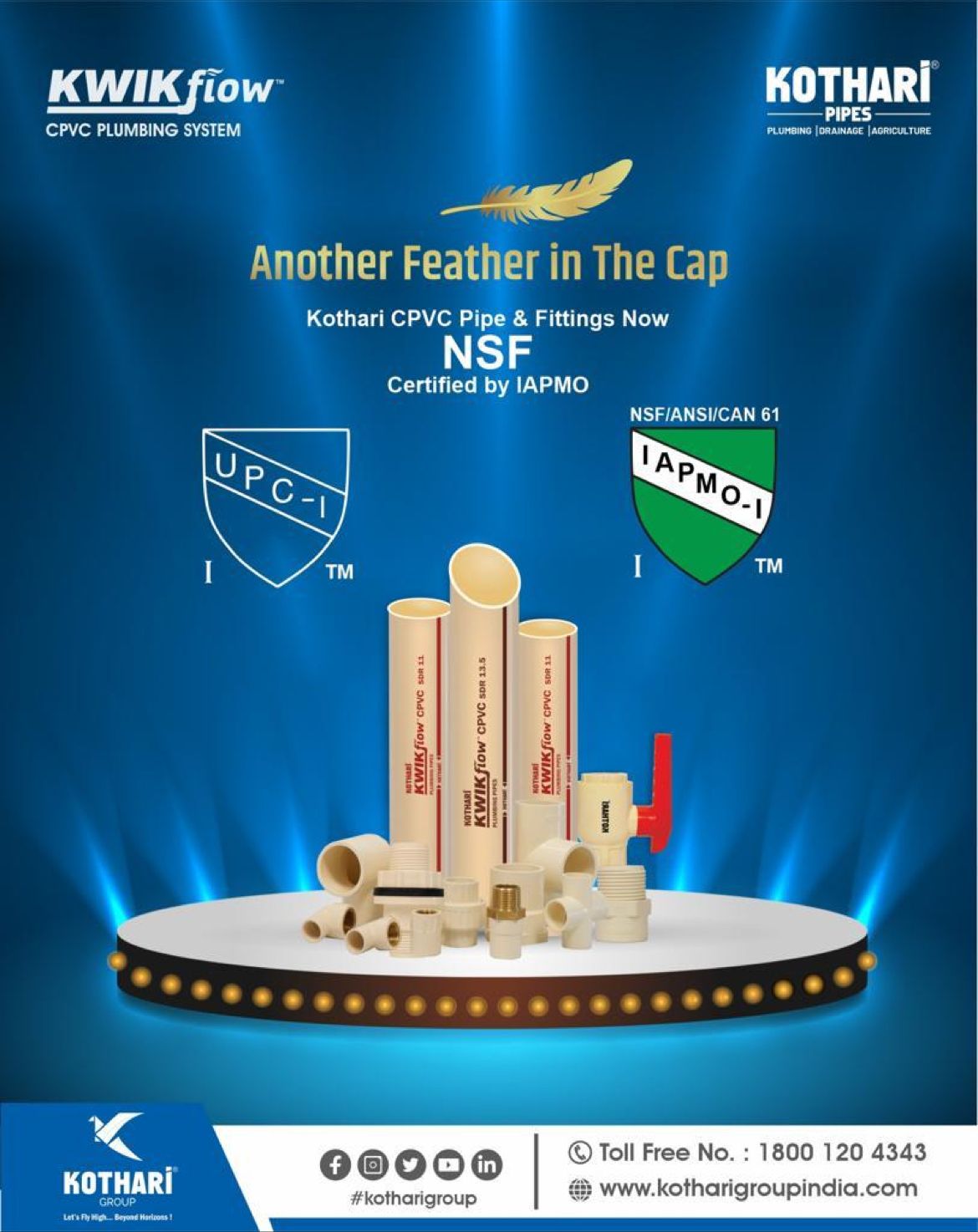 Kothari CPVC Pipes and Fiting are now NSF Certified #NSF #health # ... Kothari CPVC Pipes and Fiting are now NSF Certified #NSF #health # ...