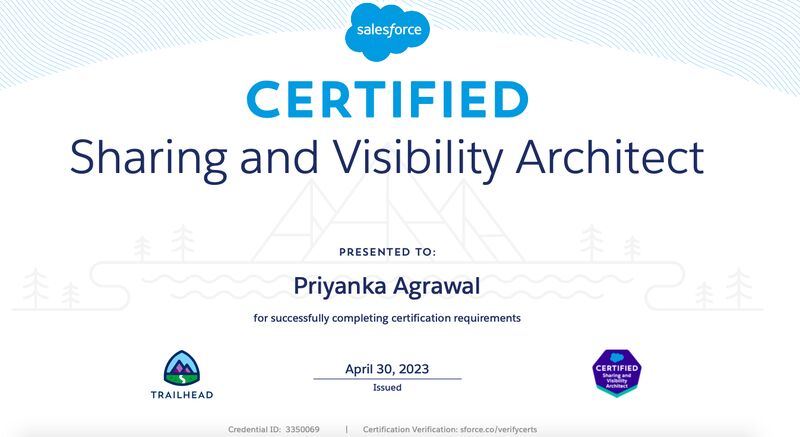 Priyanka Agrawal on LinkedIn: #salesforce #architect #certified | 16 ... Priyanka Agrawal on LinkedIn: #salesforce #architect #certified | 16 ...