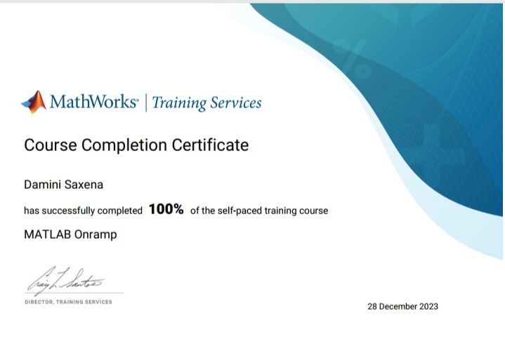 Completed 'Data Visualization using MATLAB' internship at MITS | Damini ... Completed 'Data Visualization using MATLAB' internship at MITS | Damini ...