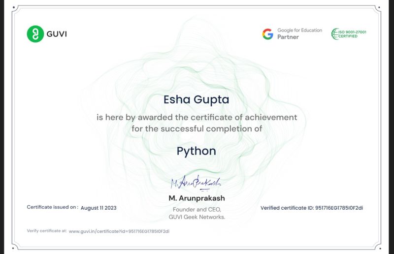 Esha Gupta on LinkedIn: #pythonprogramming Esha Gupta on LinkedIn: #pythonprogramming