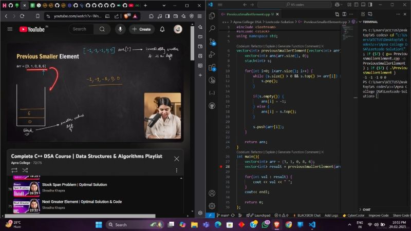 #dsa #previoussmallerelement #stacks #coding #problemsolving # ... #dsa #previoussmallerelement #stacks #coding #problemsolving # ...