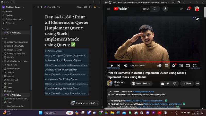 Learned about Queue and Stack using Rohit Negi Bhaiya | Shubham Kumar ... Learned about Queue and Stack using Rohit Negi Bhaiya | Shubham Kumar ...
