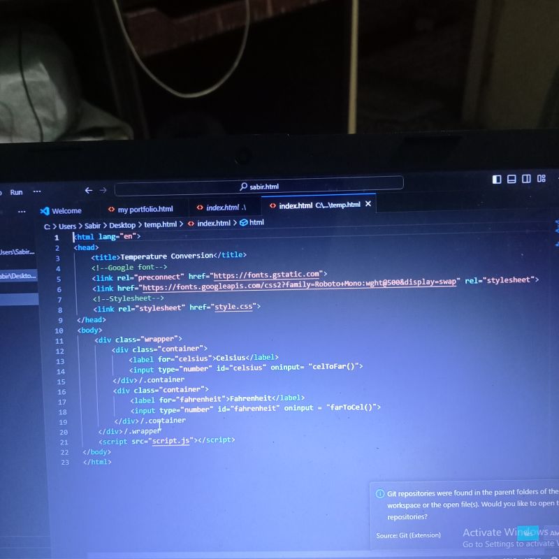 Sabir Khan on LinkedIn: temperature converter HTML code Sabir Khan on LinkedIn: temperature converter HTML code
