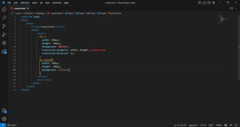 Ashish Dhingya on LinkedIn: #transition #html #css #visualstudiocode # ... Ashish Dhingya on LinkedIn: #transition #html #css #visualstudiocode # ...