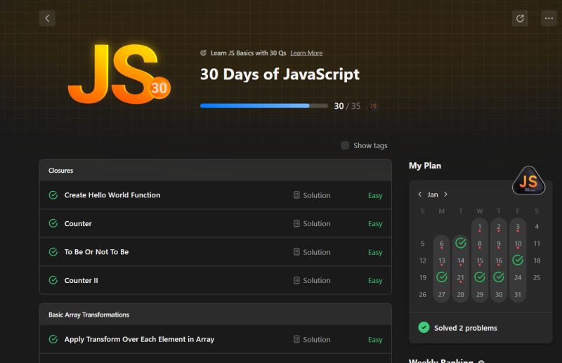 Ahmed Hanye on LinkedIn: #30daysofjavascript #leetcode #webdevelopment ... Ahmed Hanye on LinkedIn: #30daysofjavascript #leetcode #webdevelopment ...