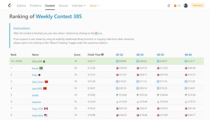 VVSD Charan on LinkedIn: #firstpost #leetcode #ranking # ... VVSD Charan on LinkedIn: #firstpost #leetcode #ranking # ...