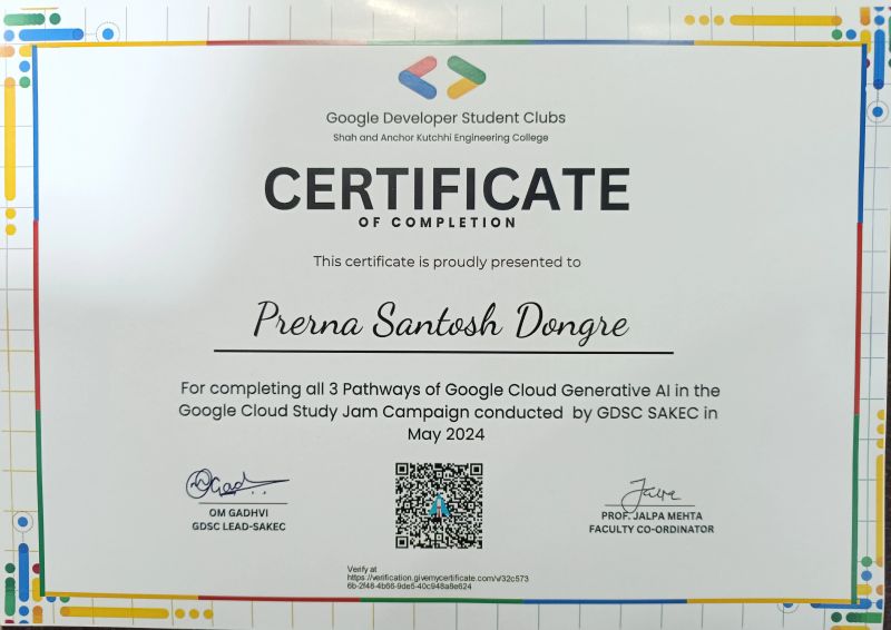 Prerna Dongre on LinkedIn: #googlecloud #generativeai #gdsc #sakec # ... Prerna Dongre on LinkedIn: #googlecloud #generativeai #gdsc #sakec # ...
