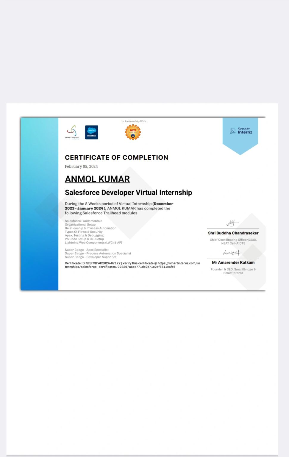 Anmol Kumar on LinkedIn: Successfully completed the Salesforce Virtual ... Anmol Kumar on LinkedIn: Successfully completed the Salesforce Virtual ...