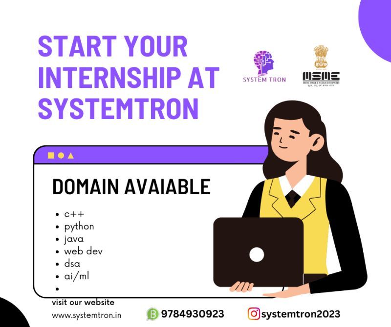 SystemTron on LinkedIn: #internship #systemtron #internship2023 # ... SystemTron on LinkedIn: #internship #systemtron #internship2023 # ...