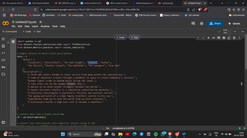 #python #movierecommendation #machinelearning #datascience #ai #nlp ... #python #movierecommendation #machinelearning #datascience #ai #nlp ...