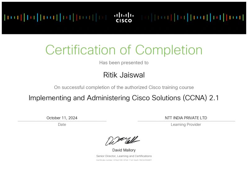 RITIK JAISWAL on LinkedIn: #cisco RITIK JAISWAL on LinkedIn: #cisco