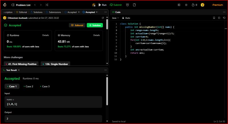Chhaviram kushwah on LinkedIn: #leetcodechallenge #codingjourney # ... Chhaviram kushwah on LinkedIn: #leetcodechallenge #codingjourney # ...
