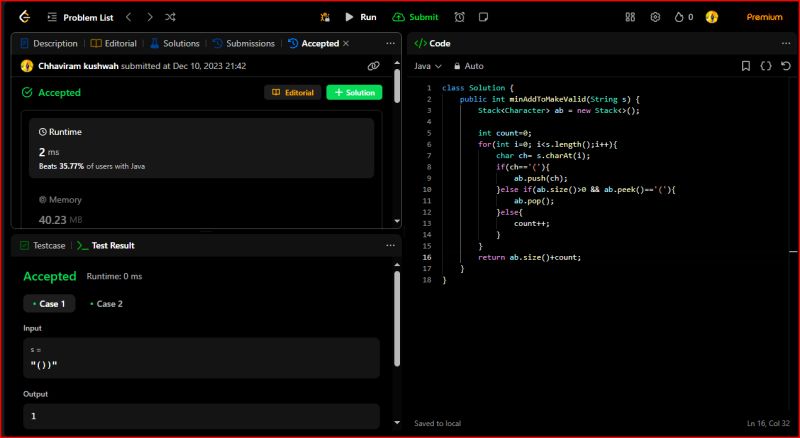 Chhaviram kushwah on LinkedIn: #leetcodechallenge #codingjourney # ... Chhaviram kushwah on LinkedIn: #leetcodechallenge #codingjourney # ...