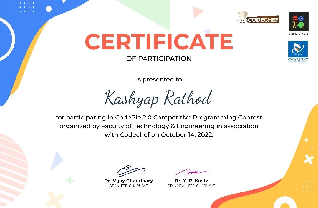 Kashyap Rathod on LinkedIn: #codepie #coding #codechef Kashyap Rathod on LinkedIn: #codepie #coding #codechef