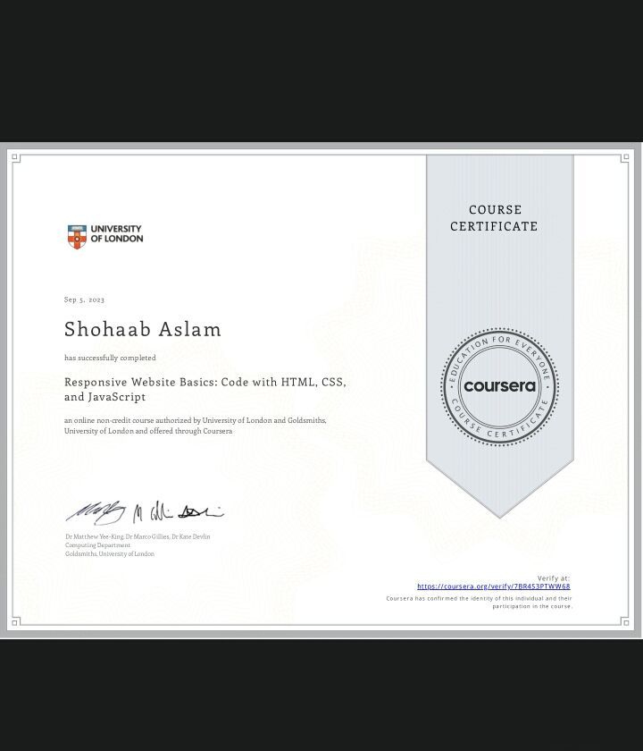 Shohaab Aslam on LinkedIn: #html #css #javascript #webdesign Shohaab Aslam on LinkedIn: #html #css #javascript #webdesign