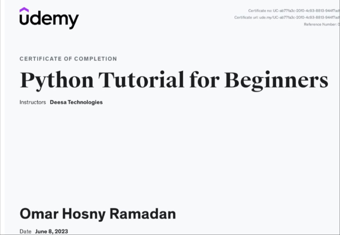 Omar Hosny on LinkedIn: #python #coding #data_science #udemy Omar Hosny on LinkedIn: #python #coding #data_science #udemy