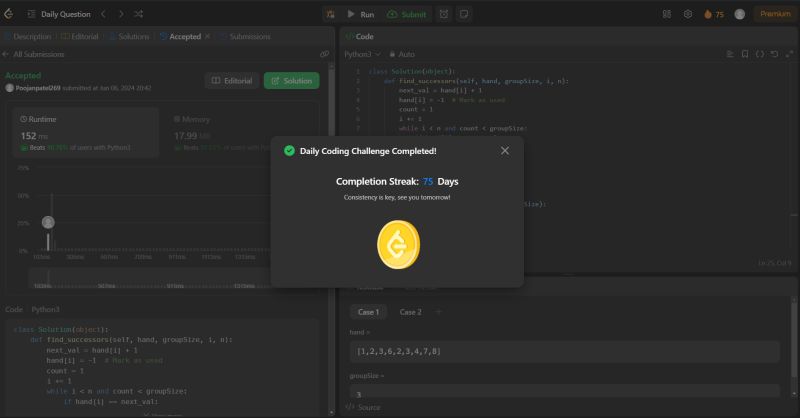 Day 86 of #100DaysOfCode challenge: solved LeetCode problem | Poojan ... Day 86 of #100DaysOfCode challenge: solved LeetCode problem | Poojan ...