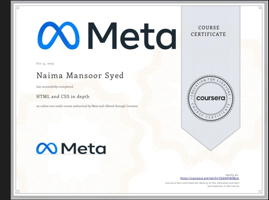 Naima Mansoor on LinkedIn: #html #css Naima Mansoor on LinkedIn: #html #css